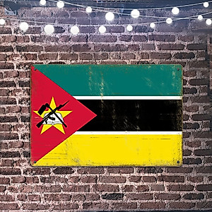 Man Cave Decor Flag Metal Sign Personalized State Metal Tin Plaque Metal Wall Plaques Funny Novelty Sign Rusty Indoor Outdoor Hanging Poster Unique Flag Design Print Art 8x12in