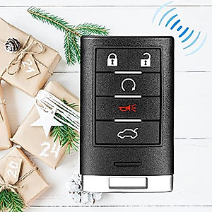 Keyless Entry Remote Control Car Key Fob Fits for Cadillac CTS 2008-2015 Cadillac STS 2008 2009 2010 2011 FCC ID: M3N5WY7777A 315MHz (Pack of 1)