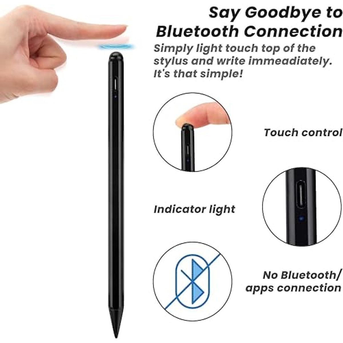 EVACH Pencil Grips for Apple Pencil 1st & 2nd Generation, USB-C & Pro - Comfortable Pencil Grips for Writing and Drawing,Set of 3 Colors(White Pink Green) - Ergonomic Precision