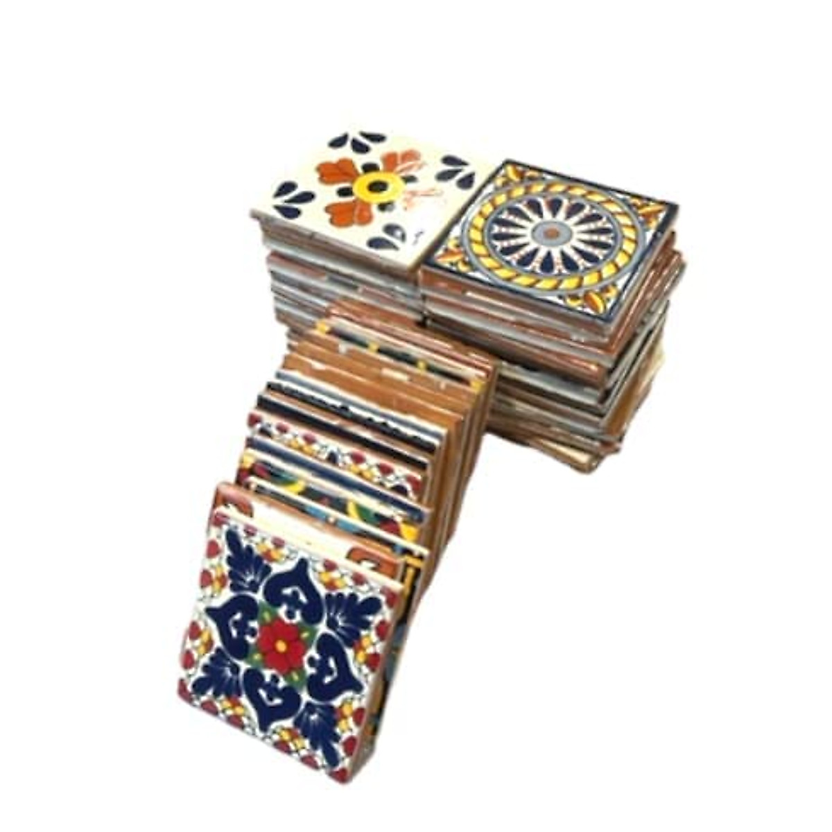 Broken Talavera Mexican Tile in Mixed Desings A1 Quality Tiles, 15 Pounds, Best Deal on Amazon!