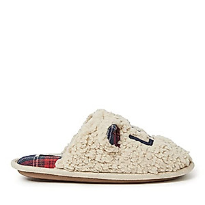 Dearfoams Matching Family Collection Lil & Baby Slipper, Lil Bear Cream, 2-3 US Unisex Big Kid