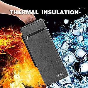 OSPUORT Golf Cooler Bag Waterproof Insulated with Detachable Shoulder Strap - Hold 6 Pack of Cans or Two Bottles of Wine (Grey)