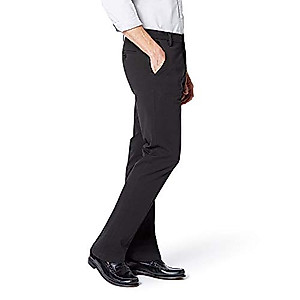 Dockers Men's Slim Fit Workday Khaki Smart 360 Flex Pants, Black, 36W x 30L