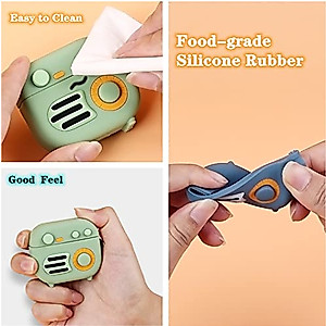 KAIJIA Cute Case for 2021 Apple AirPods 3rd Gen (Latest Model) with Keychain,Funny 3D Cartoon Retro Radio Designed,Shockproof Silicone Protective Cover for Kids Girl Women Boy Teens Men