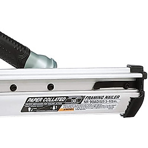 Metabo HPT NR90ADS1 Pneumatic Framing Nailer, 2" up to 3-1/2" Paper Collated Nails .113 - .148, Tool-less Depth Adjustment, 30 Degree Magazine, Selective Actuation Switch (Renewed)