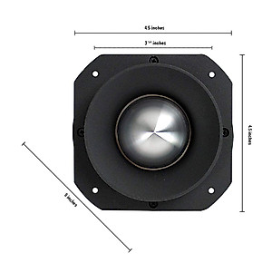 VOYZ 600 Watt Super Tweeter 2KHz - 25KHz - 5” Supper Bullet Tweeter - Heavy Duty Super Strong Ferrite Magnet Tweeter with Titanium Diaphragm 4-8 ohms Includes Crossover Capacitor (VZ-47A)