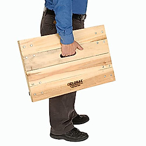 Global Industrial Hardwood Dolly - Solid Deck, 36 x 24, 1200 Lb. Capacity