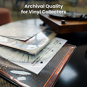 50 Vinyl Inner Sleeves with Rice Paper Anti-Static LP For 12" Records - Vinyl Inner Sleeves - Enjoy Crystal-clear, Protection, and Premium Quality | Record Inner Sleeves - 50 LP Inner Sleeves