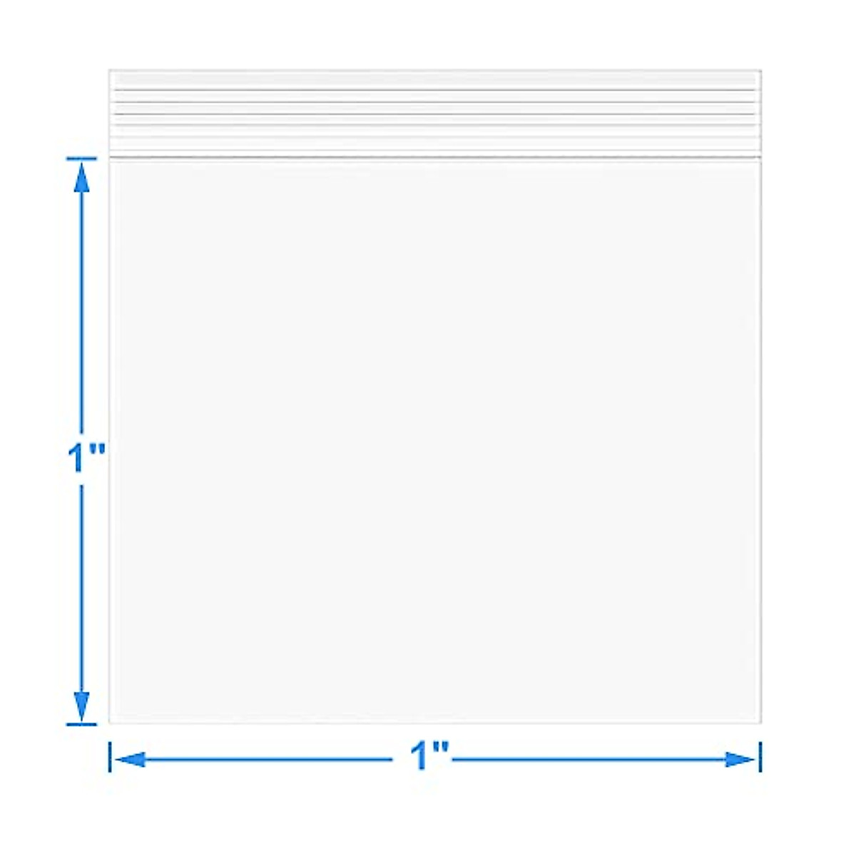 Foopama 200PCS 1" x 1" 4Mil Small Clear Zip Bags, Reclosable Mini Zip Plastic Baggies Heavy Duty Lock Poly Bag For Jewelry Pill Beads Coin Thick Zipper