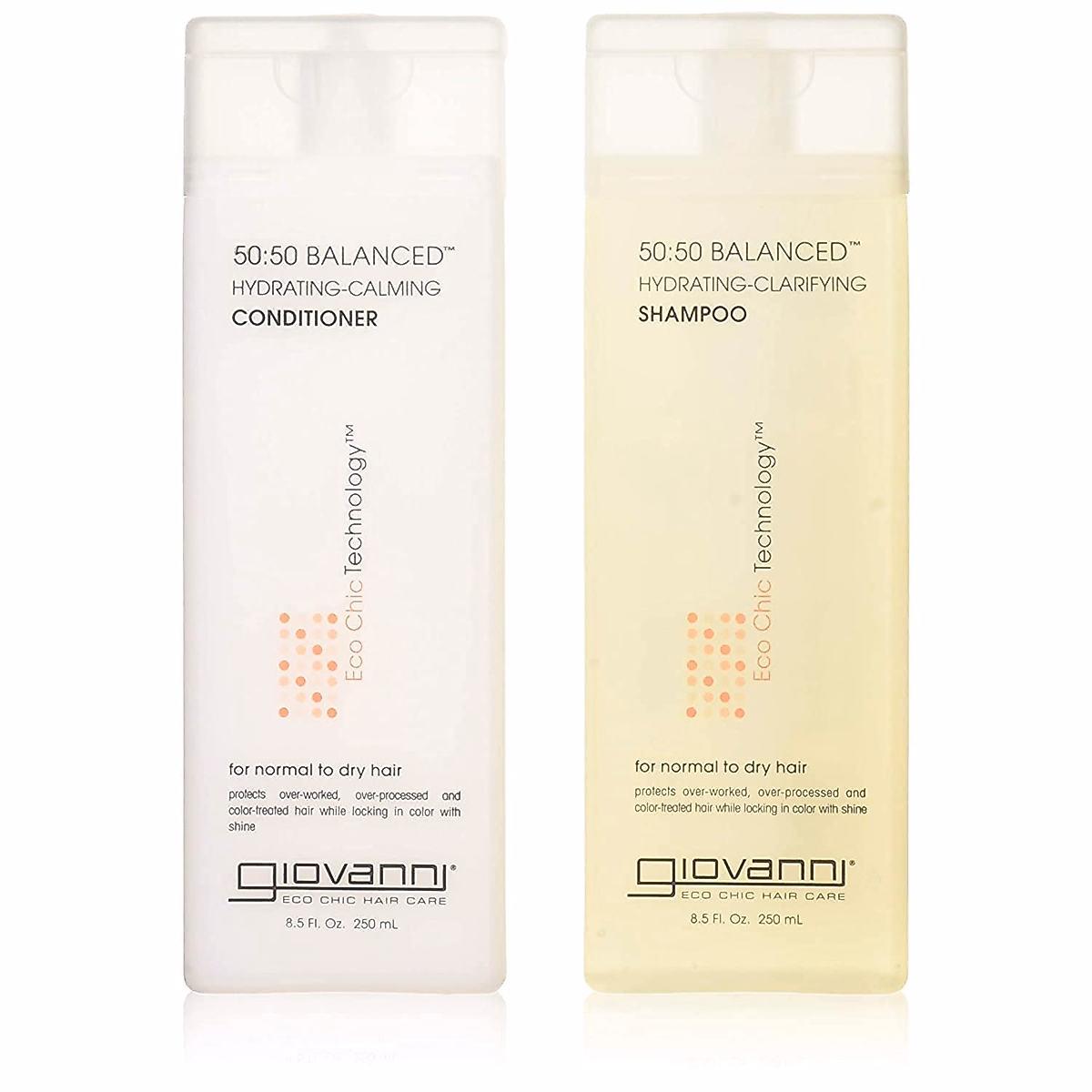 GIOVANNI COSMETICS - 50:50 Balanced Hydrating Duo - Hydrating Clarifying Shampoo & Hydrating Calming Conditioner Set (8.5 Ounce)