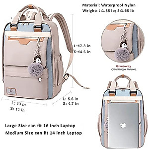 AO ALI VICTORY Laptop Backpack 15.6 Inch for Women Men Teacher Backpacks Nurse Bag Anti Theft Travel Back Pack Large College Bookbag (Medium, Grey)