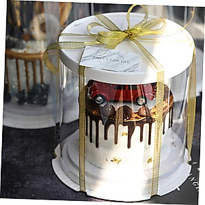 Baluue 2pcs Box Bakery Boxes Material Round Cake Storage Cake Packaging Box for Party Home
