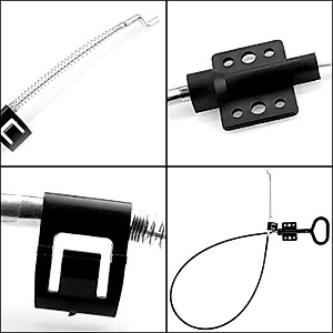 STARVAST Sofa Recliner Cables, 3 Pcs D-Ring Recliner Release Cables Couch Recliner Replacement Part Pull Handle Cable, Hook Exposed Cable Length (4.75") Total Length 36.5 Inch