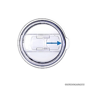 Slide Lid for Yeti Rambler Tumbler 30 oz - 2 pack - Splash Proof - Allows You to Drink from Your Yeti Cup Without Removing the Lid - Ideal for Straws - Perfect Replacement