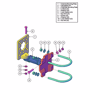 Proxicast Universal Wall / Pole Mount Adjustable Articulated Bracket for Outdoor Antennas, Cameras, Lights, Speakers, etc - Not for Mounting TVs or Monitors (ANT-810-AWB)