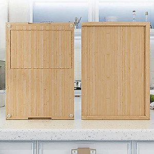 GULRUH Wood Cutting Boards for Kitchen, Bamboo Cutting Board for Kitchen, with Juice Grooves, Heavy Duty Chopping Board,BPA Free-70 * 45 * 1.3cm