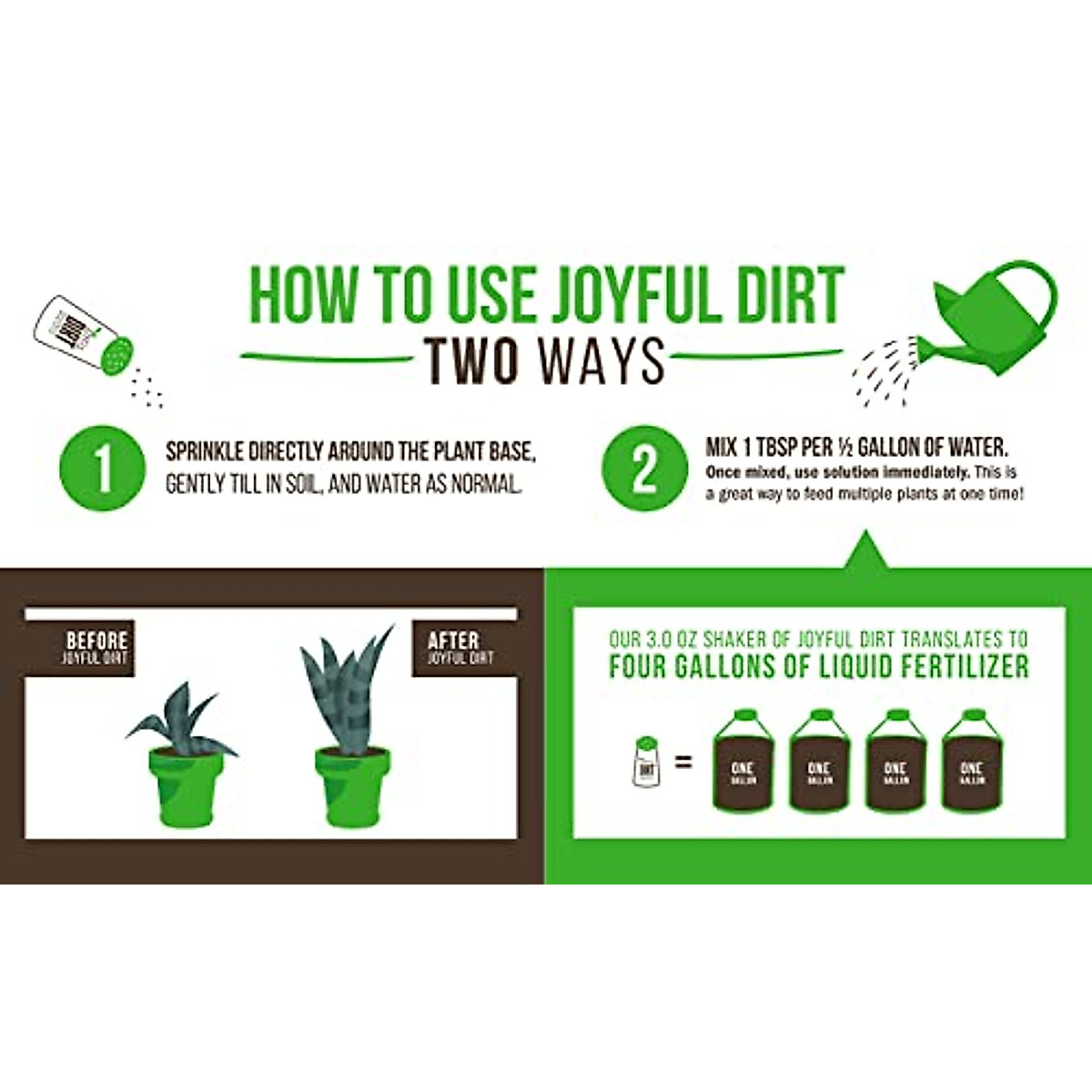 All Purpose Plant Superfood and Fertilizer | Organic Premium Concentrate | Makes 4 Gallons | Easy Use 3oz (1 Shaker)