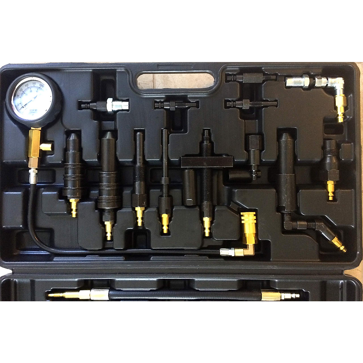 PMD Products Diesel Engine Compression Pressure Tester is Compatible with Repair and Replace on GM Duramax Ford Powerstroke Cummins International NAVISTAR Detroit CAT Perkins Engines 1000PSI