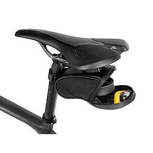 Topeak Aero Wedge Pack, w/ Fixer F11, Micro , Black, ﻿L x W x H 6.6 x 14 x 8.1 cm / 2.6” x 5.5” x 3.2”