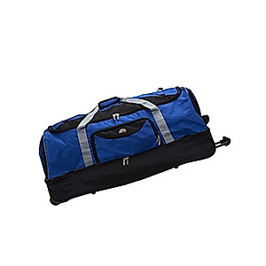 Rockland Drop Bottom Rolling Duffel Bag, Navy, 40-Inch