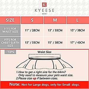 KYEESE Dogs Bikini for Small Dogs Floral Dog Beach Swimsuit Dog Tutu Dresses Dogs Clothes for Summer, Floral, L