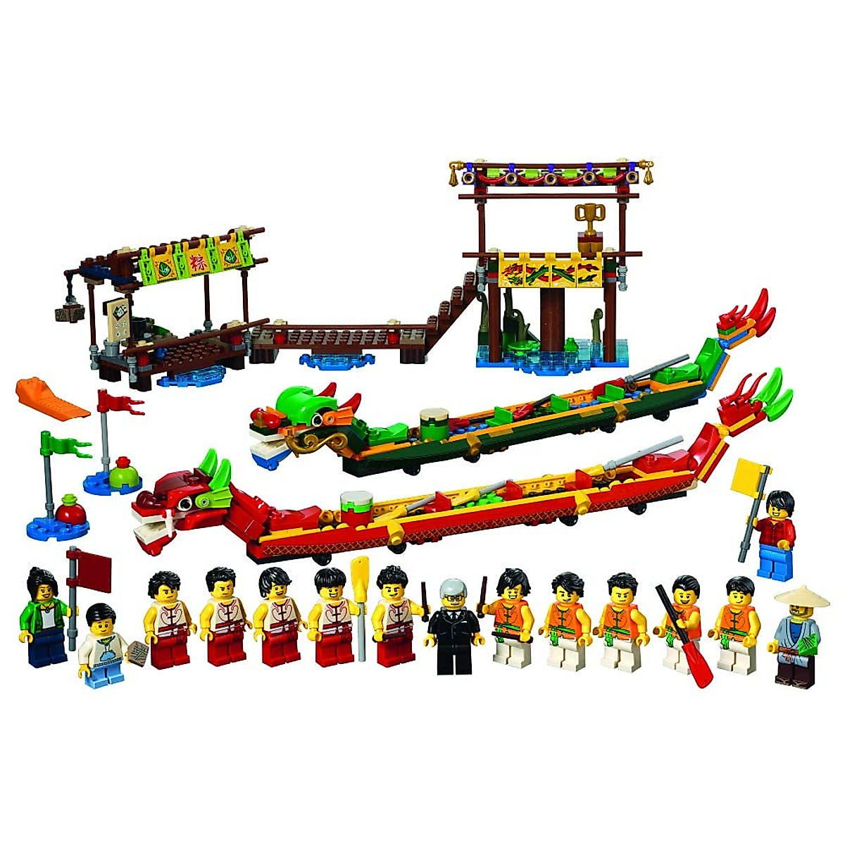LEGO Dragon Boat Race - Stage Dragon Boat Race and Paddle for Victory!
