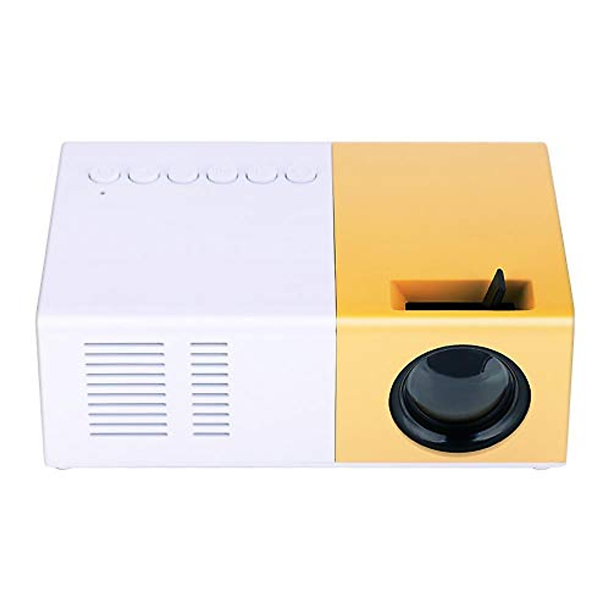 Mini Portable Projector,16:9 320×240P 1080P 1500lm Full HD Movie/Photo/Music Handheld Projector ,for Kids Gift / Home Theatre /Outdoor Travel,30000 Hours Lamp Life (US)