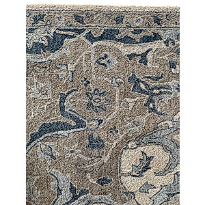 Natural Weave Pb Rug Hand Tuffted Nolan Style Traditional Wool Area Rugs Suitable for Living Room, Bedroom, Dining Room | 100% Wool | 100% Cotton Backing (8 x 10 FT)