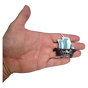 Pirate Themed Birthday Cake Candles (Set of 6) Treasure Chest, Skull, Sword, Pirate Hat, Pirate Ship and a Parrot. Great Cupcake Topper Candle (1 Set)