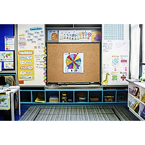 Teacher's Choice Writable Dry Erase Learning Clock | Large 12" Demonstration Teaching Time Practice Clock with Dry Erase Writing Surface | Marker Included | (Rainbow)