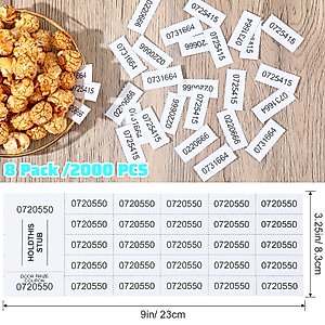 Kosiz 2000 Sheets Raffle Ticket 25 Bid Chinese Auction Tickets Tricky Tray Basket Raffle Sheets for Fundraiser Events Carnival Class School Entry Door Prize(White)