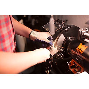 WEN BG4280 5-Amp 8-Inch Variable Speed Bench Grinder with Flexible Work Light, Black,orange