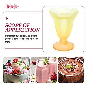 Luxshiny Ice Cream Cup Frosted Glass Dessert Bowl Juice Beverage Container Wine Cocktail Glasses Smoothie Cup for Summer Hawaiian Luau Party Favors