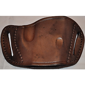 Brown Leather Belt Slide Gun Holster for Ruger P94, P95, SR9, 22/45