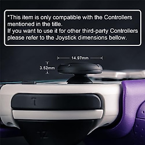 Skull & Co. Skin, CQC and FPS Thumb Grip Set Joystick Cap Analog Stick Cap for Nintendo Switch Lite Joystick - Lite Grey, 3 Pairs(6pcs)