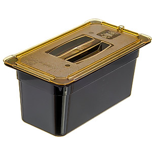 Carlisle FoodService Products Storplus High Heat Food Pan Steam Table Pan, Chafing Pan with Spoonable Corners for Catering, Buffets, Restaurants, High Heat Plastic, 1/3 Size 6 Inches Deep, Black