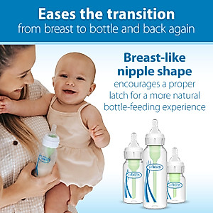 Dr. Brown’s Natural Flow® Level 4 Narrow Baby Bottle Silicone Nipple, Fast Flow, 9m+, 100% Silicone Bottle Nipple, 6 Pack