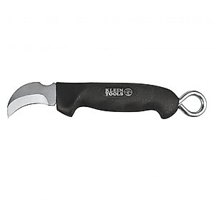 Klein Tools 1580-3 Skinning Knife, Made in USA, Ergonomic Handle With Oversized Ring, 2-Inch Fixed Klein Kurve Blade