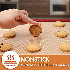 STATINT Non-Stick Silicone Baking Mat, Premium Food Safe - Pack of 2, for Cookie Oven Reusable Mat