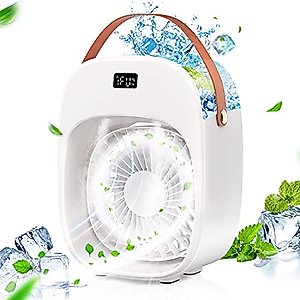 BNT Mini Air Conditioner，Upgraded Multifunction 3 in 1 Car Air Conditioner with Mist Sprayer， USB Mini Portable Air Conditioner for Room/Tent/Office/Bedroom/Car