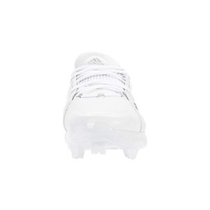 adidas Women's FV9043 Baseball Shoe, Footwear White/Silver Metallic/Grey One, 7