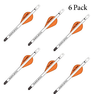 New Archery Products Quikfletch Twister 2" 3-Vane Stabilizing Fletching - WHITE Tube, Orange/White Vanes