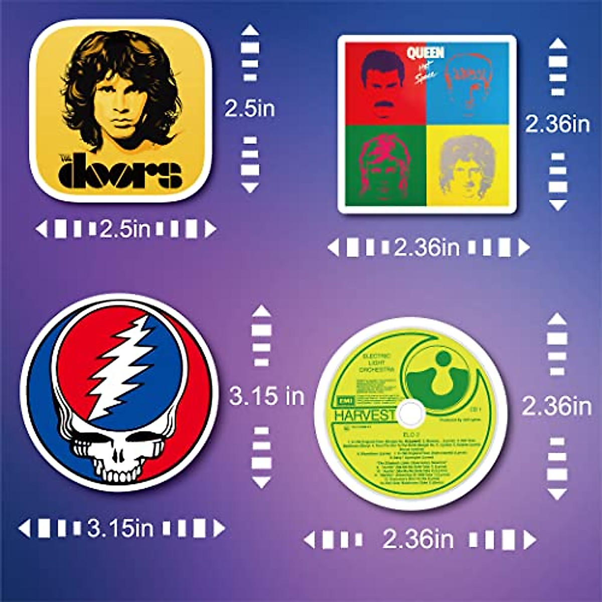 500 PCS Rock Band Stickers Pack Colorful VSCO Waterproof Stickers, Cute Aesthetic Stickers. Water Bottle, Laptop, Phone, Skateboard Stickers for Girls - Boys - Adults -teens .., Vinyl Sticker, guitar decals stickers (heavy metal, rock n roll)…