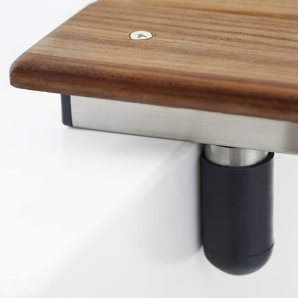 30&quot; x 15&quot; Bridgeport Removable Tub Seat with Natural Teak Wood 3&quot; Slats