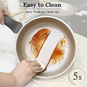 HENSENMEN Pots and Pans Set Nonstick, 6 Pcs of Kitchen Cookware Set, Dishwasher Safe Cooking Pots and Pans Set w/Saute Pan & Saucepan & Casserole Pot