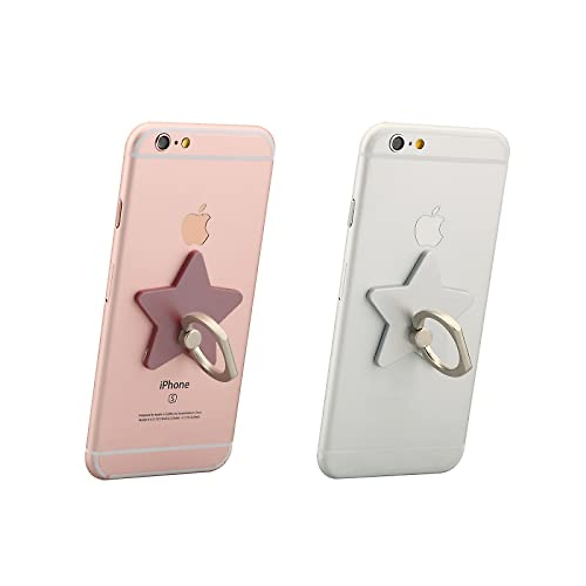 lenoup z179 (4 pcs) Cell Phone Holder,Star Phone Ring Kickstand,Universal 360 Rotation Cell Phone Finger Ring Grip for Almost All Phones/Pad(4 Color Star)