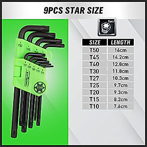 SWANLAKE Allen Wrench Set, Hex Key Set Long Arm Ball End Hex Wrench Set, Inch/Metric/Torx T Handle Allen Wrench Set