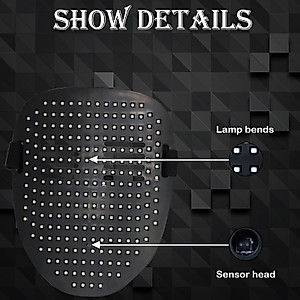 brookhaus Led Mask for Adult, Luminous Mask with 50 Patterns Dispaly, Led Face Mask for Masquerade DJ Cousume Party Halloween