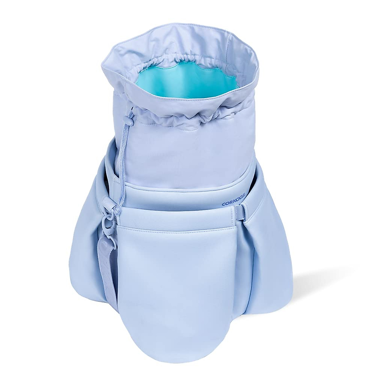 Corkcicle Travel Soft Bucket Cooler, Water Resistant Insulated Bag, Perfect for Wine, Beer, and Ice Packs, Periwinkle