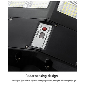 DOOR 1000W Solar Street Lights Outdoor lamp,Dusk to Dawn Solar LED Light, Dusk to Dawn with Radar Sensor, for Parking Lot/Stadium/Yard/Garage/Garden